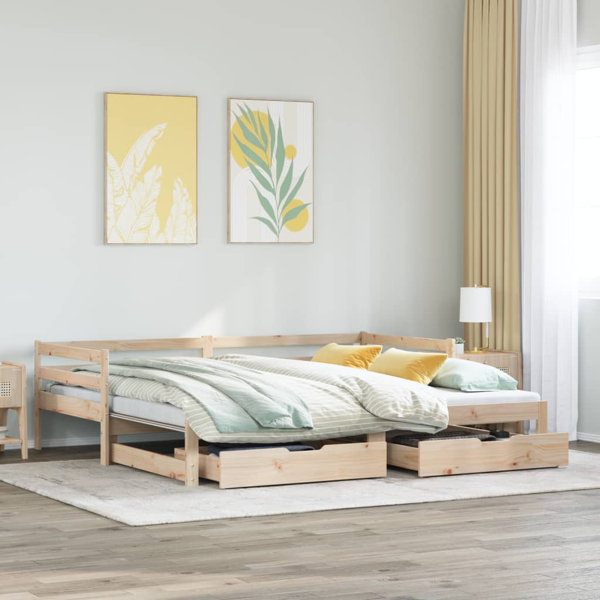 Lark Manor Cryal Solid Wood Daybed with Trundle | Wayfair.co.uk