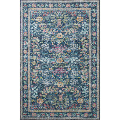 Rifle Paper Co. X Loloi Maison Frances Blue / Multi Area Rug & Reviews ...
