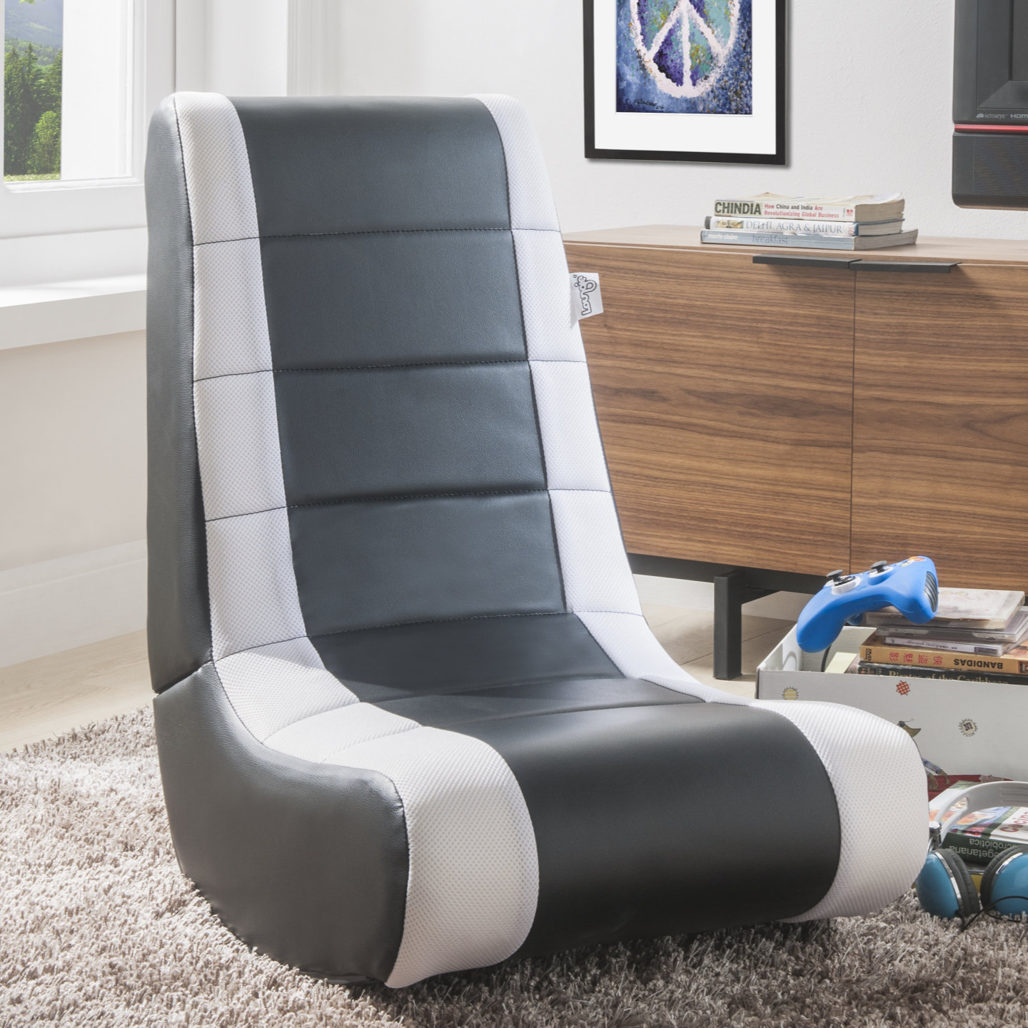 Ebern Designs Loungie Rockme Video Gaming Rocker Chair For Bedroom ...