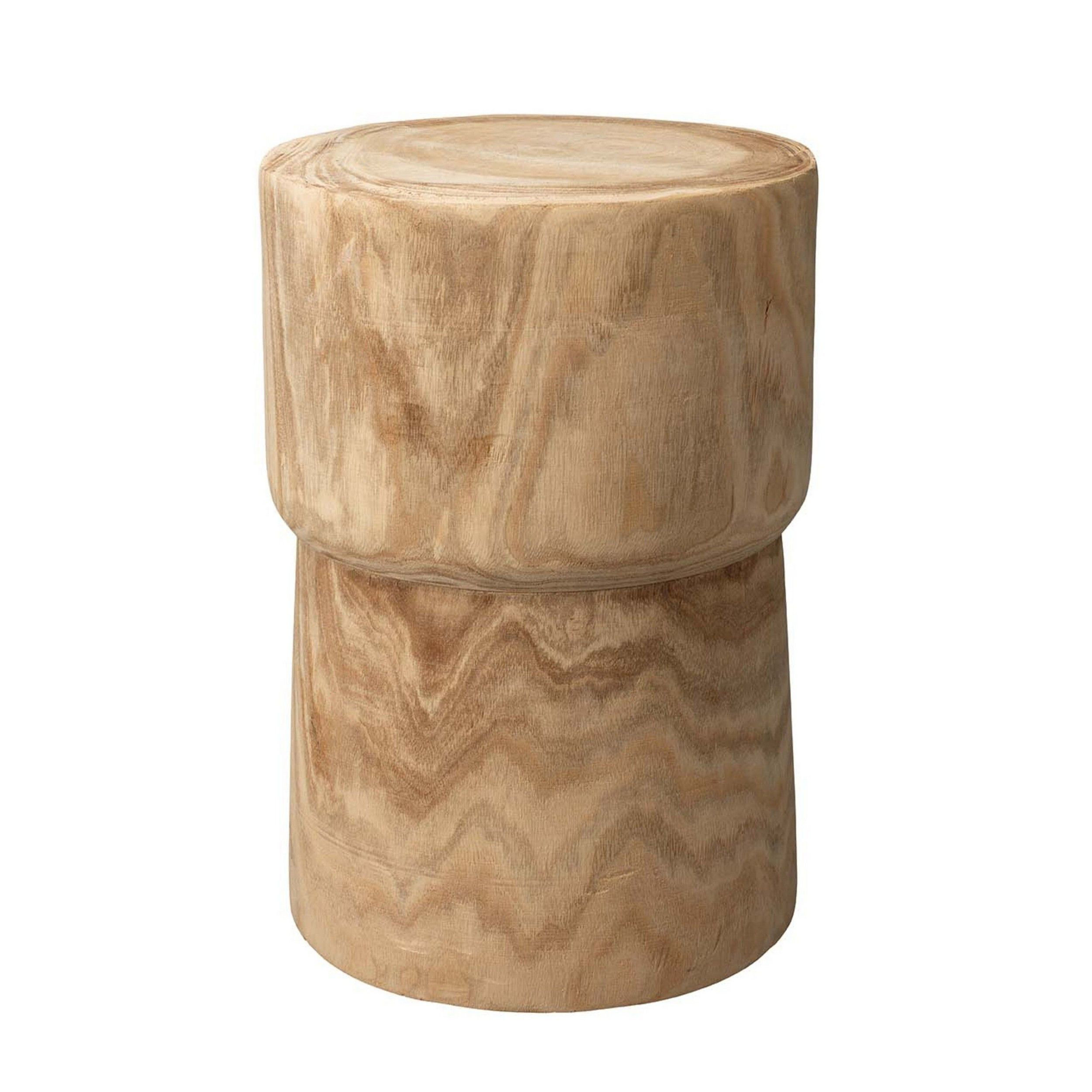Loon Peak® Dartavious Solid Wood Drum End Table | Wayfair