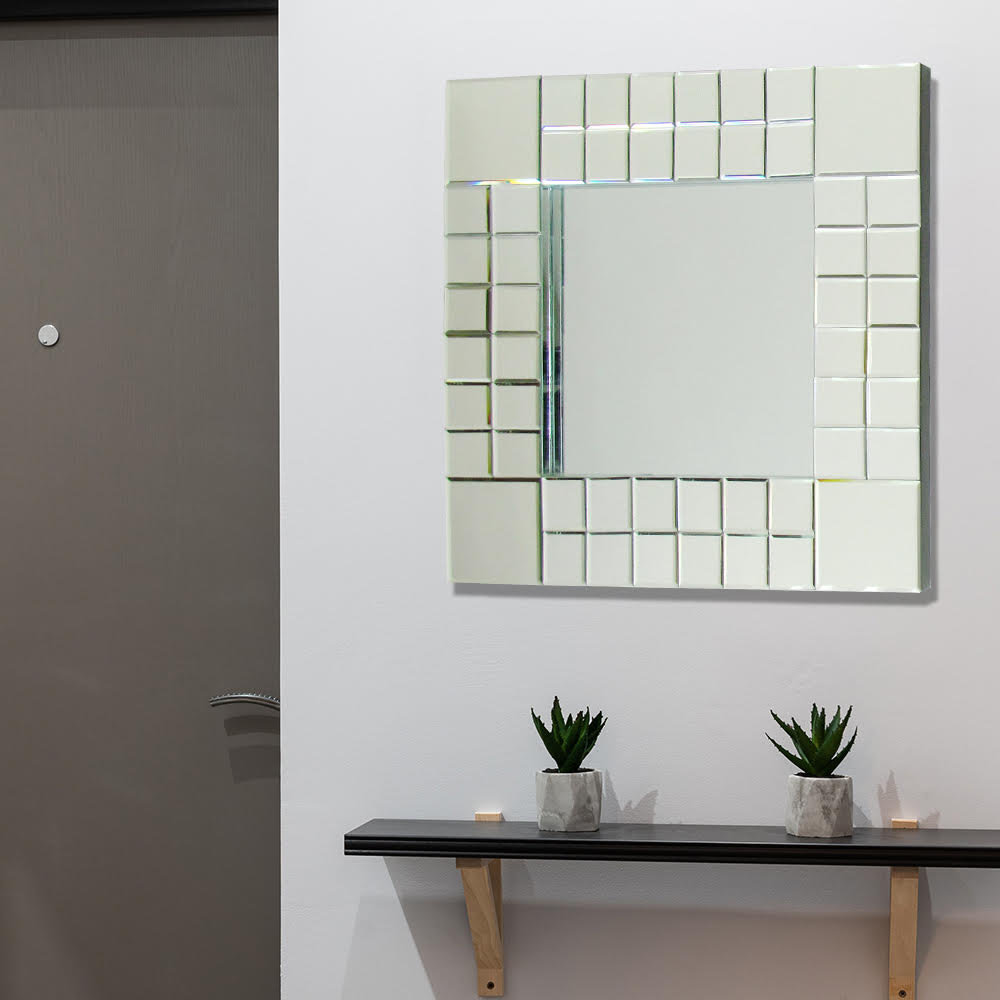 House of Hampton® Lucilla Glass Square Wall Mirror | Wayfair
