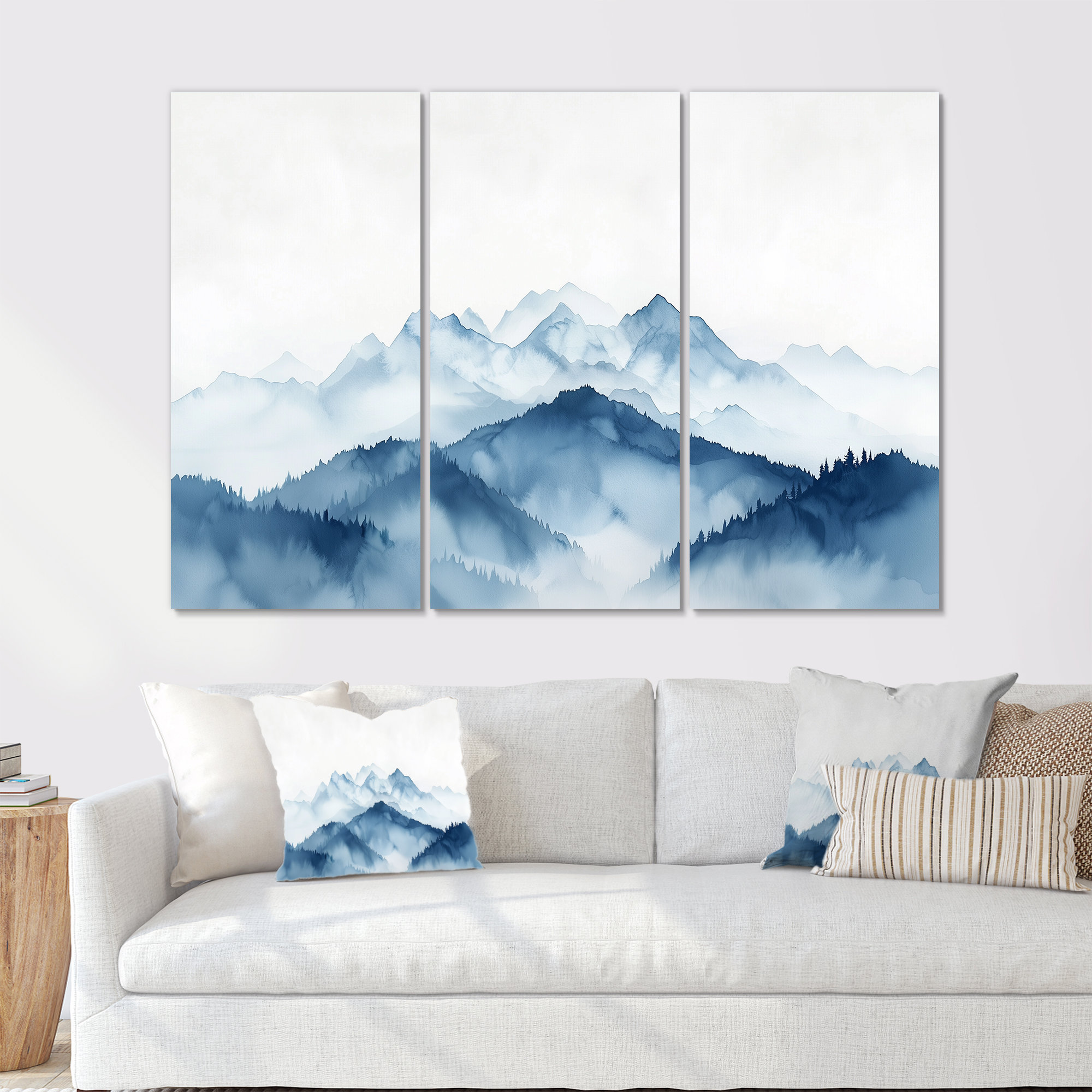Latitude Run® Winter Blue And White Mountain Majesty II - Landscape ...