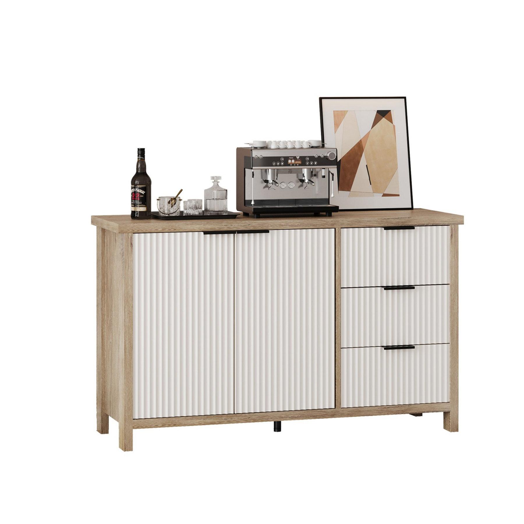 Gracie Oaks Fluted Storage Cabinet | Wayfair