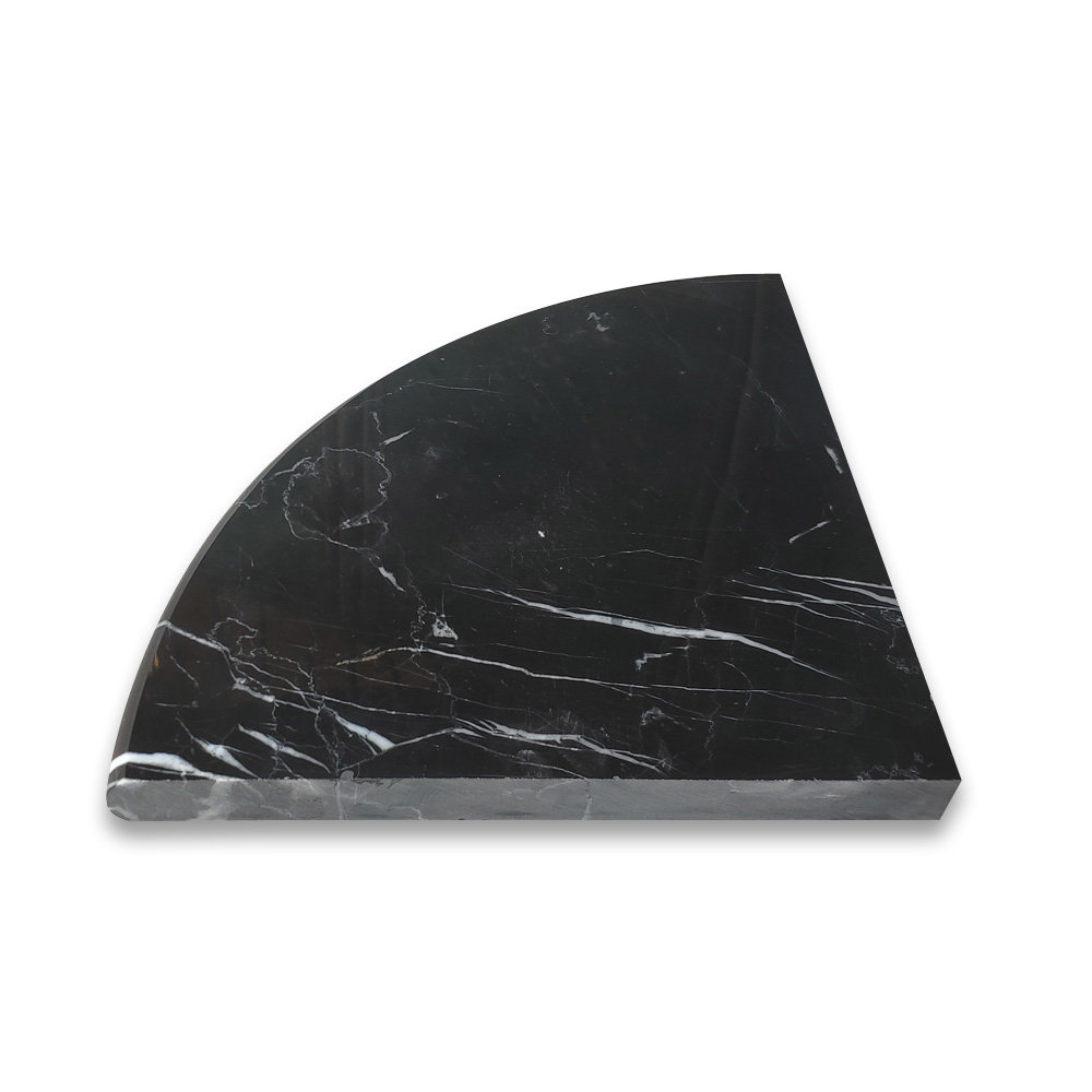 Marble Online Marquina Shower Corner Shelf Soap Dish Caddy Bullnose ...
