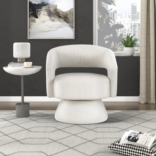 Mercer41 Yanitzia 27''W Modern Corduroy Swivel Accent Chair – 360 ...