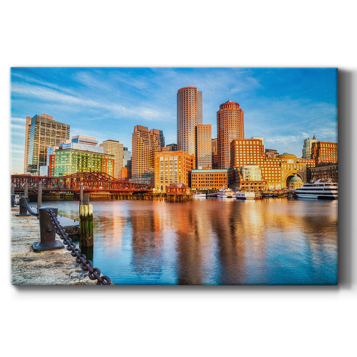 Ebern Designs 7_Boston Skyline With Financial District Premium Gallery ...