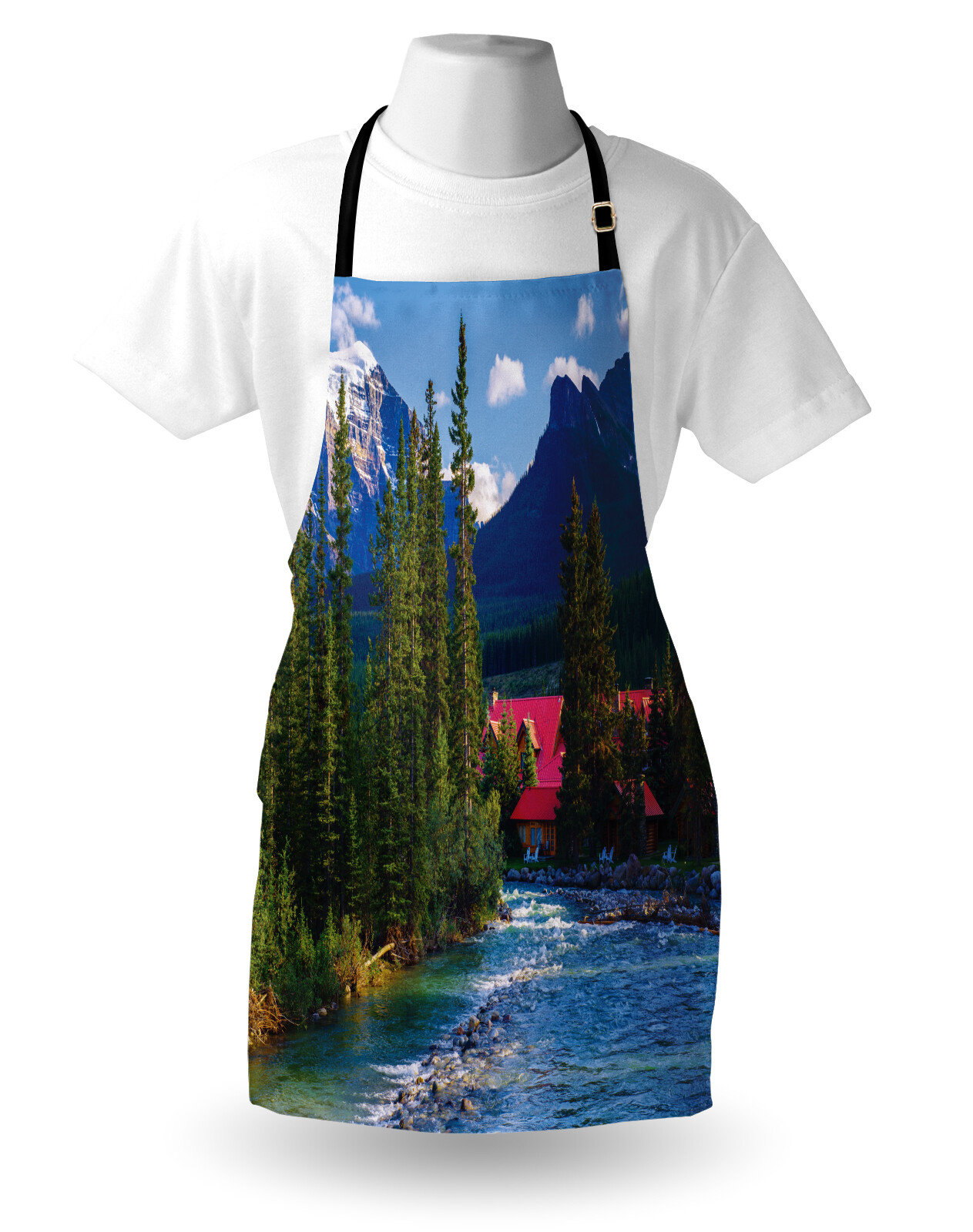 East Urban Home Landscape Apron Unisex River Log Lake Village Adult ...
