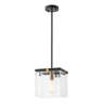 Ebern Designs 1 - Light Clear Shade Square Glass Pendant Light | Wayfair