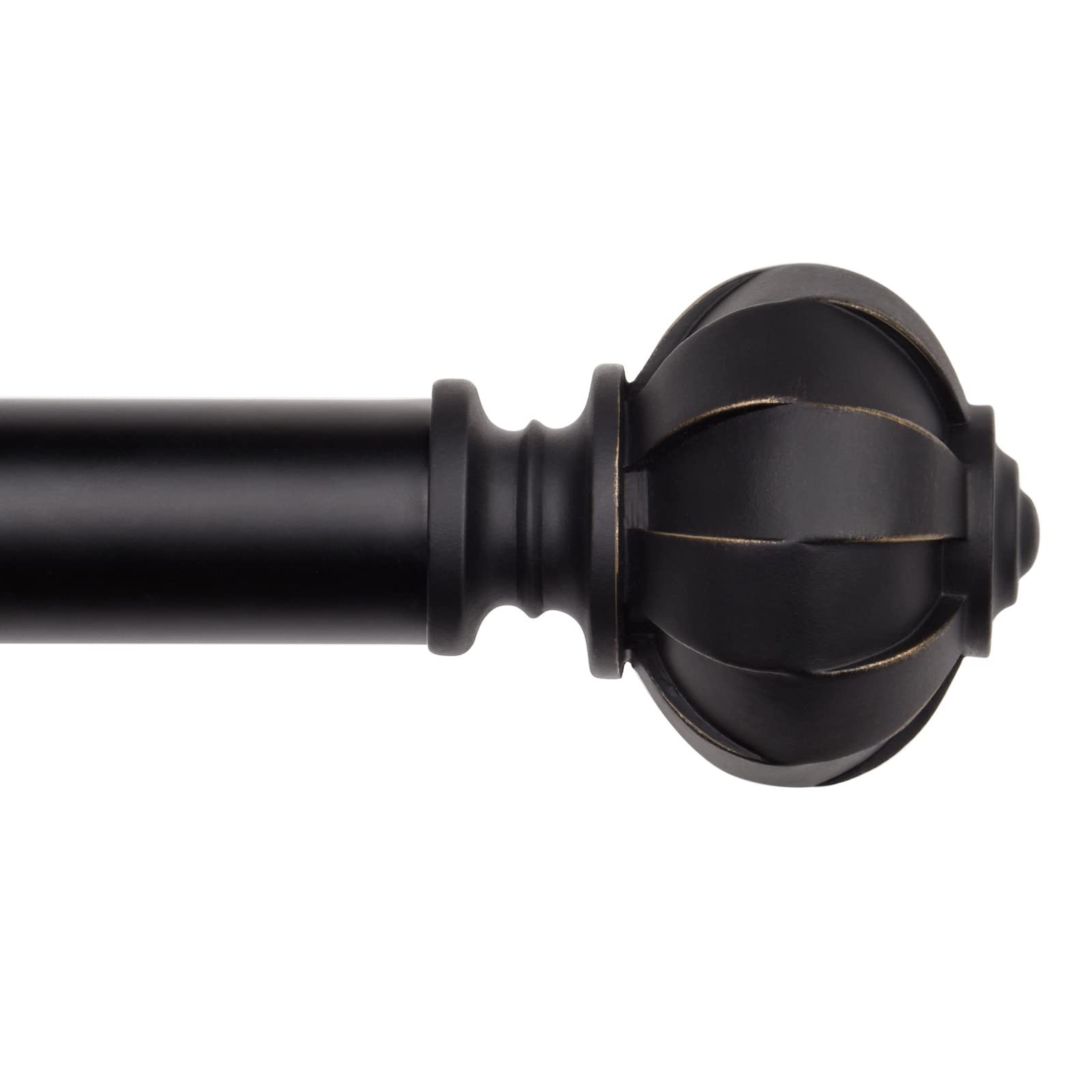 XMVJHOME Black Metal Telescoping Curtain Rod, 72-144 Inches, 1-Inch ...