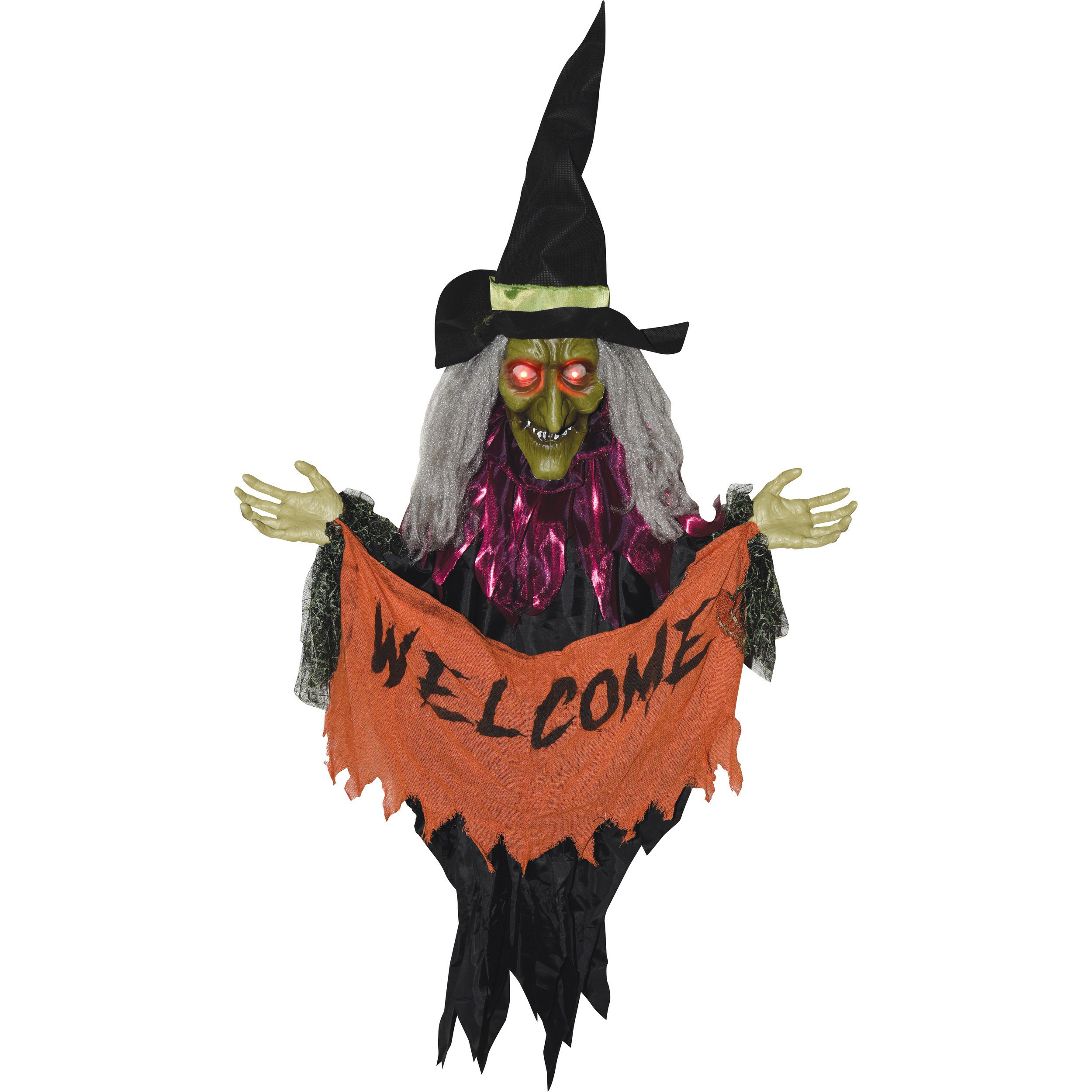 The Holiday Aisle® 53 Inch Welcome Witch Banner | Wayfair