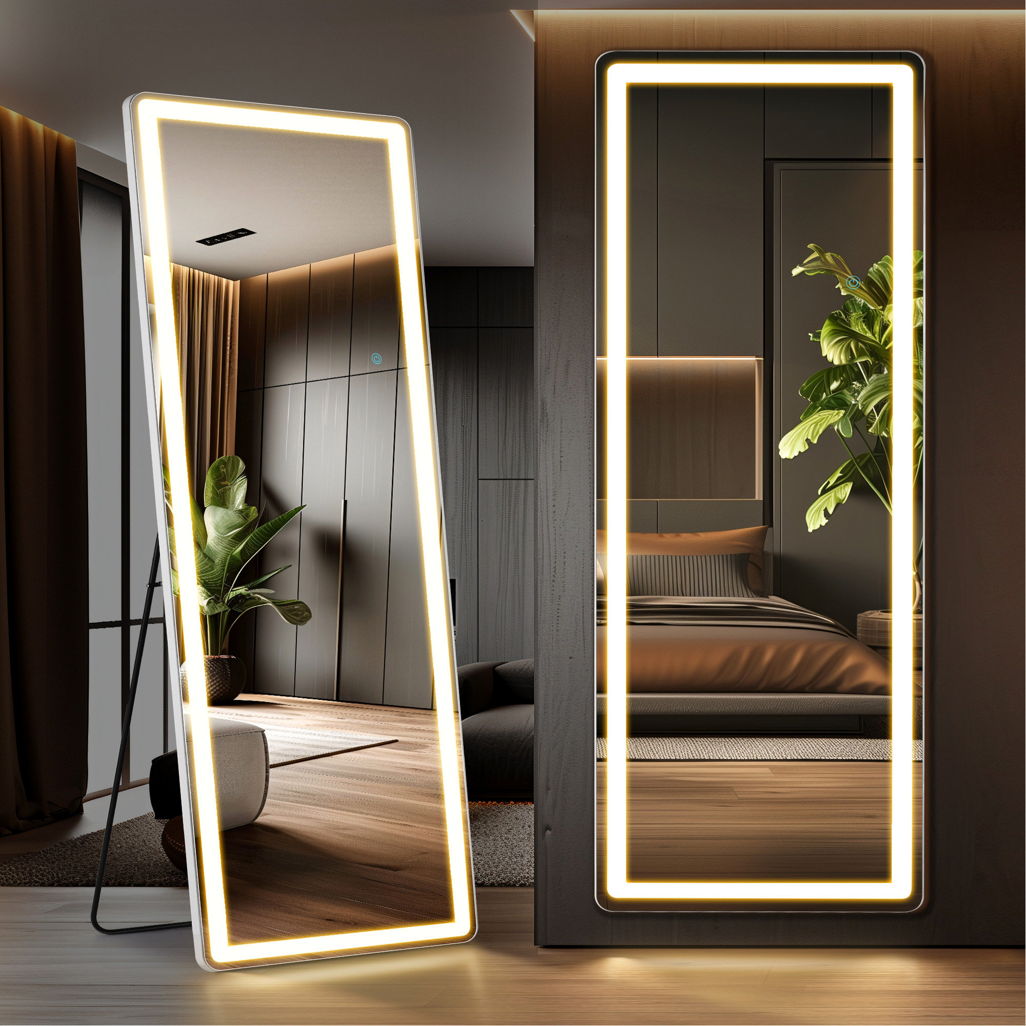 Wrought Studio™ Versatile LED Lighted Mirror With Advanced Functions ...