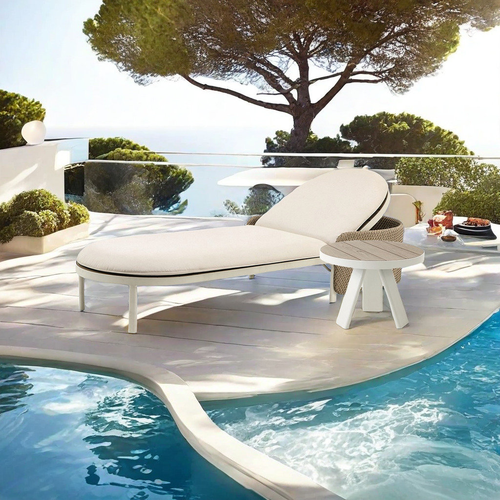 Elegant Home Furnishings.s Outdoor PE Wicker Chaise Lounge With ...