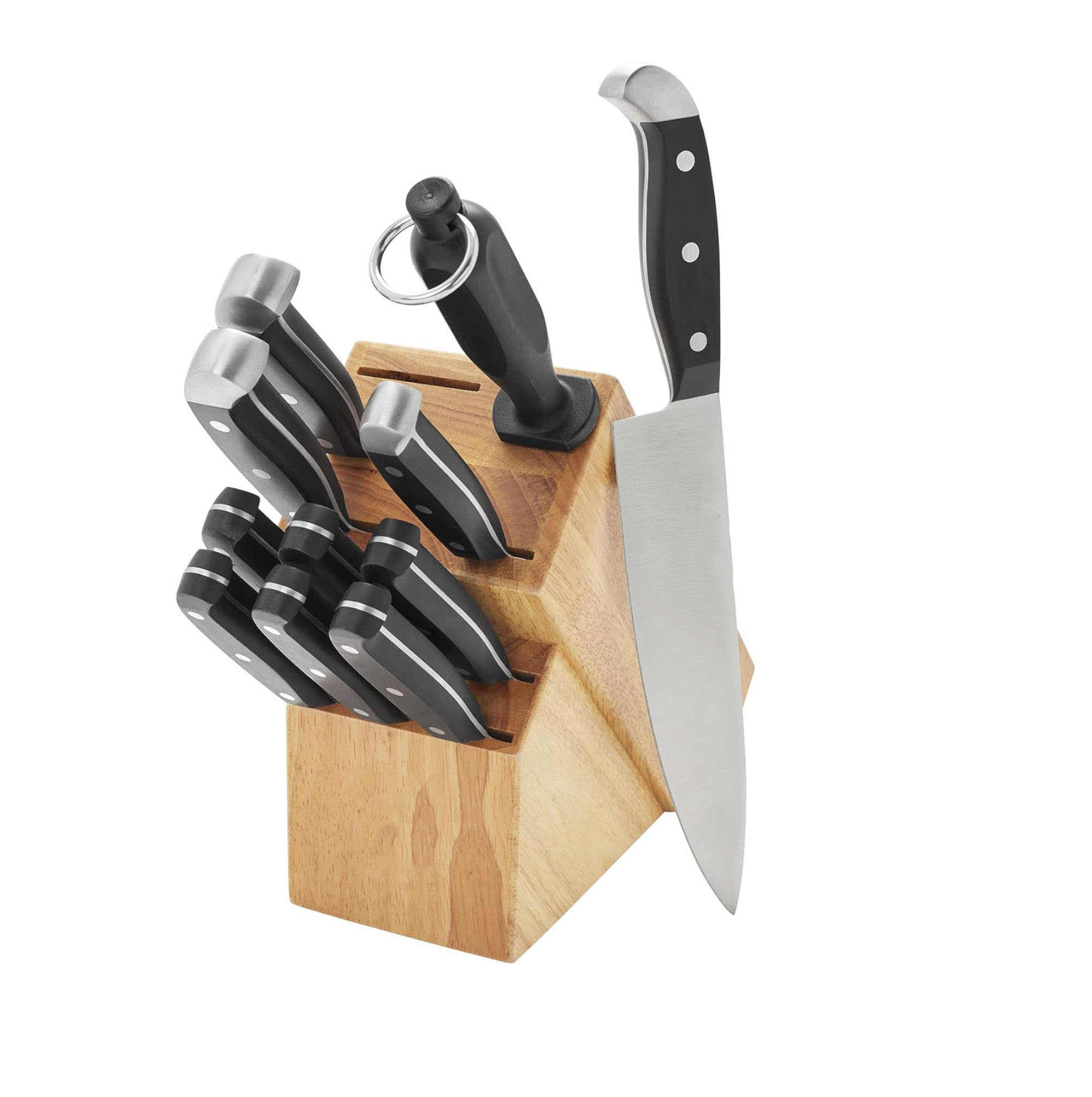 EXBURM 12-Piece Statement Knife Set With Block, Razor-Sharp | Wayfair