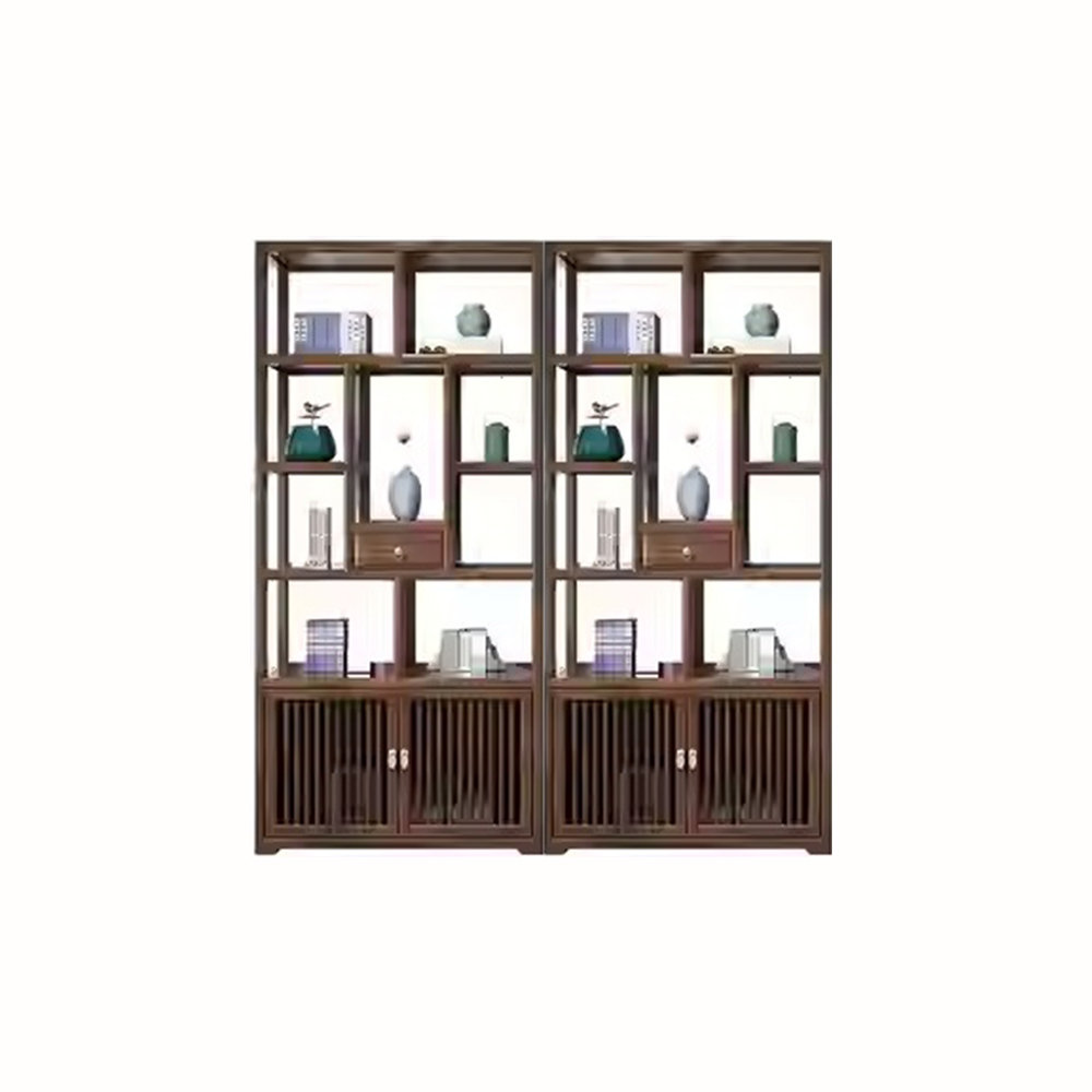 Parttlion New Chinese style shelf solid wood bookcase | Wayfair