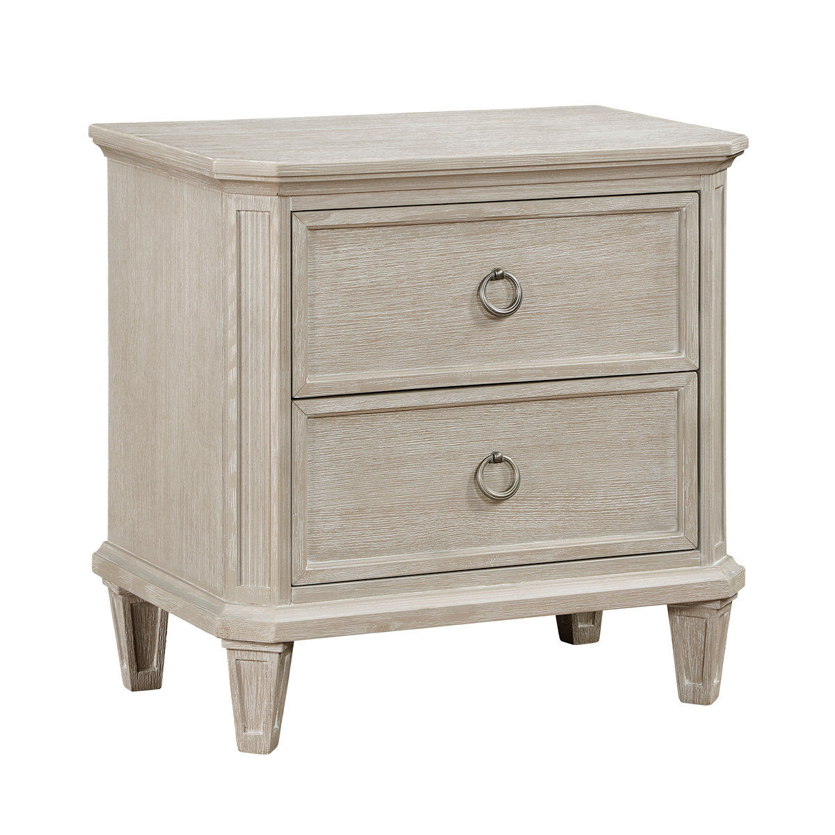 Red Barrel Studio® Two Drawers Nightstand Traditional Design Bedroom ...