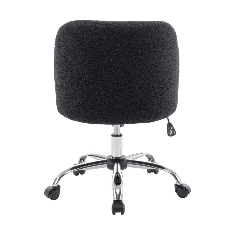 Wade Logan® Brodyn Sherpa Fabric Office Chair with Steel Roller Base ...