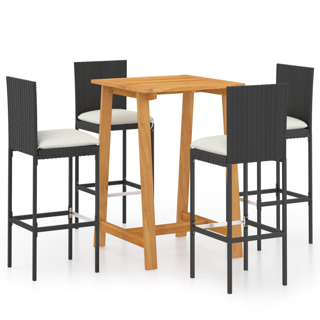 Latitude Run® Patio Bar Table and Stools Set with Cushions | Wayfair