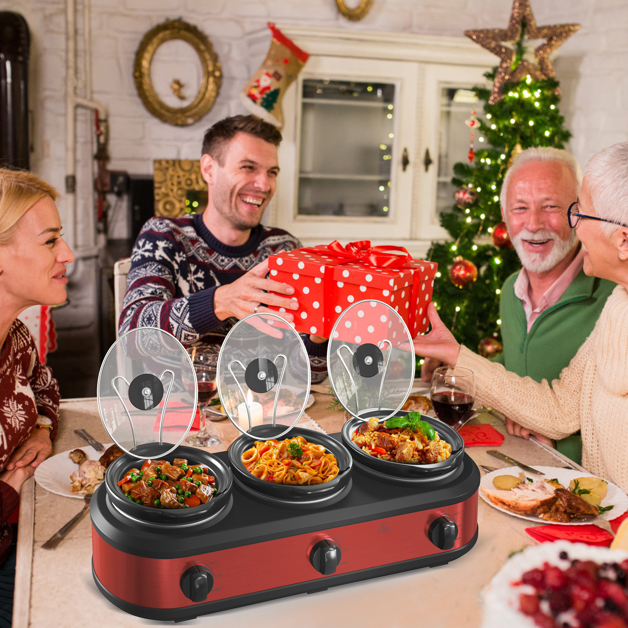 Sunvivi 3x1.5 QT Triple Slow Cooker - Wayfair Canada