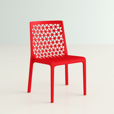 Ebern Designs Outdoor Stacking Dining Side Chair & Reviews | Wayfair