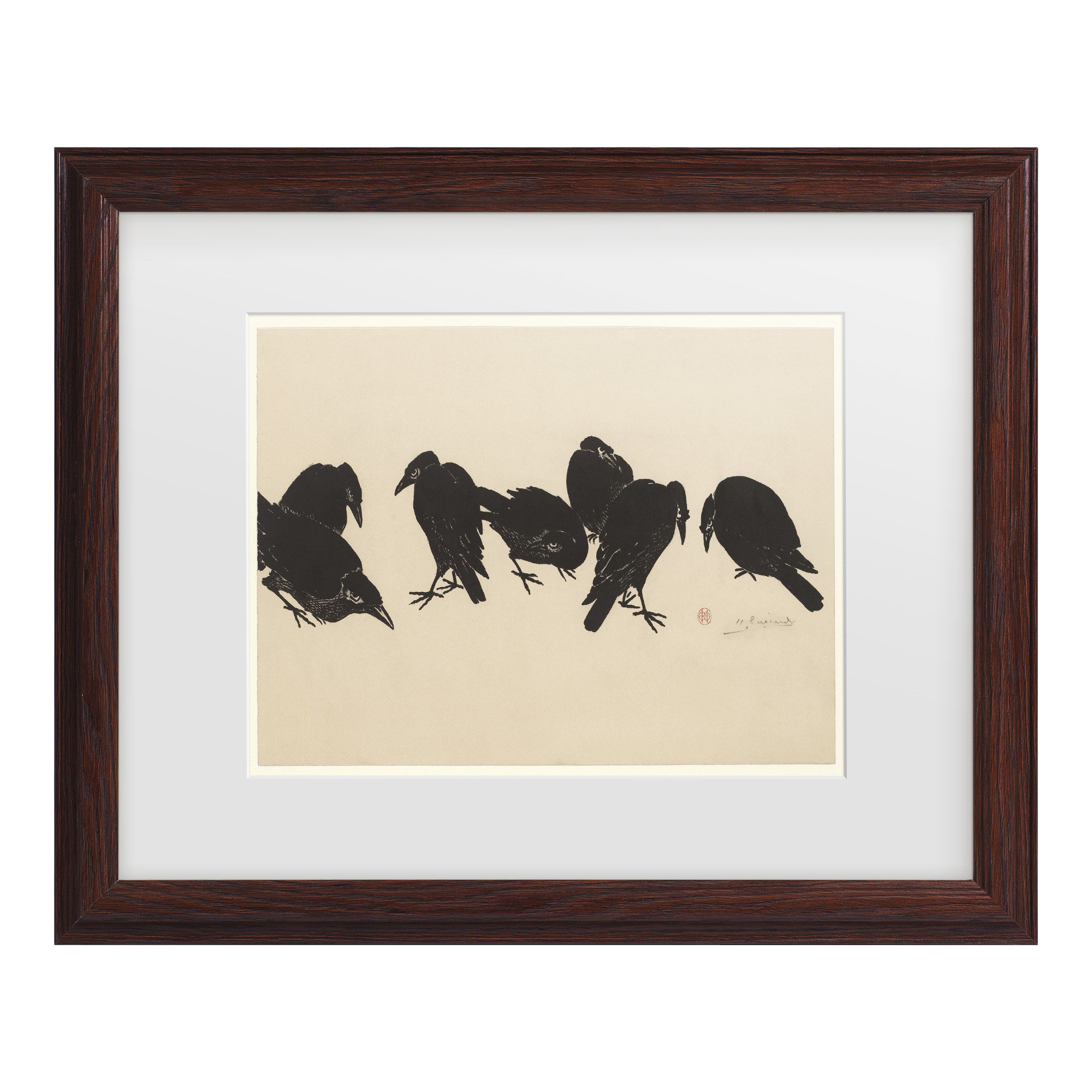 Winston Porter Henri Charles Guérard Seven Crows, 1872 1897 Matted ...