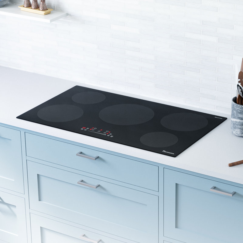 Rangaire 36 Inch Induction Cooktop with Slide Touch Controls and Timer ...