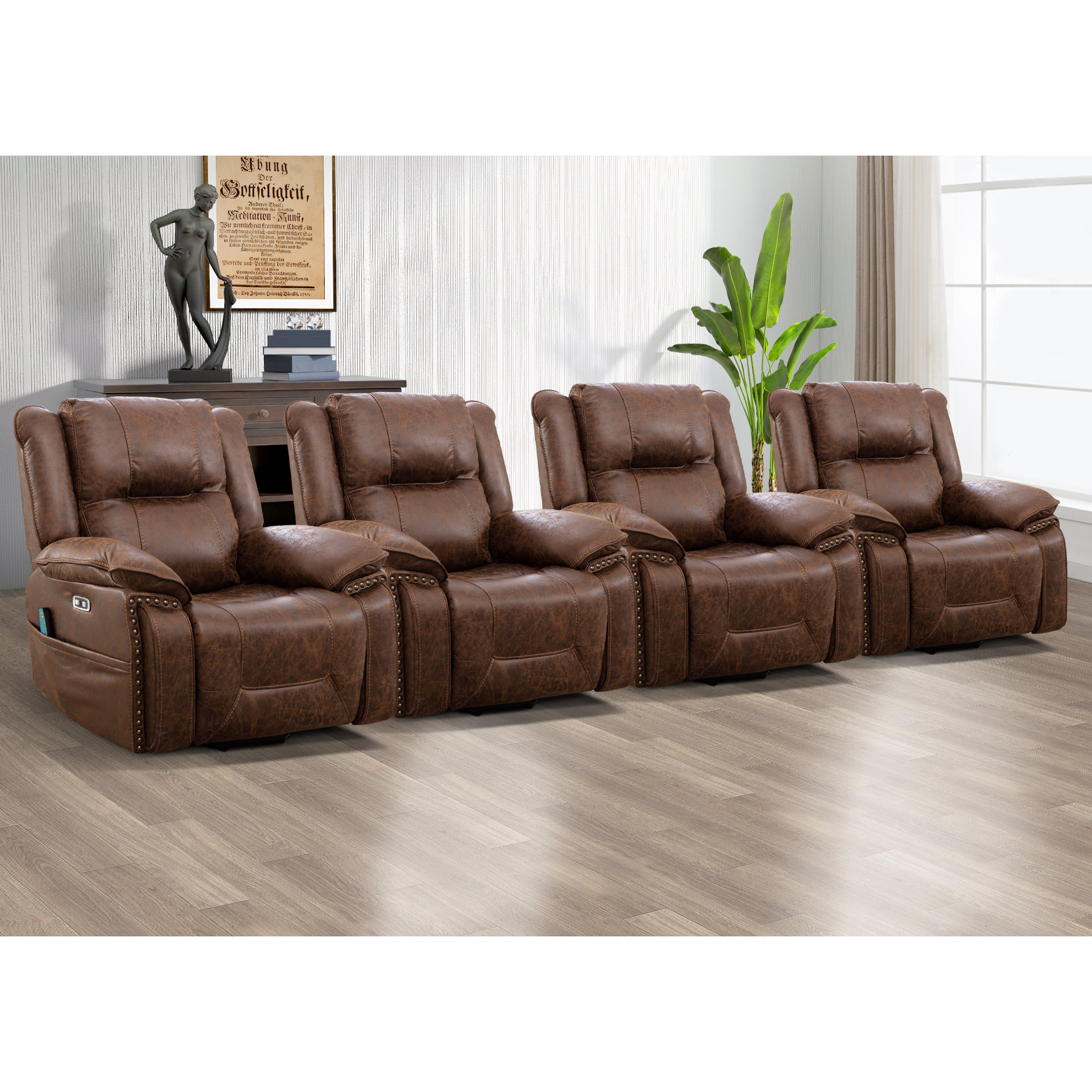 Red Barrel Studio® 40.2" Power Lift Massage Recliner - Heated Dual ...