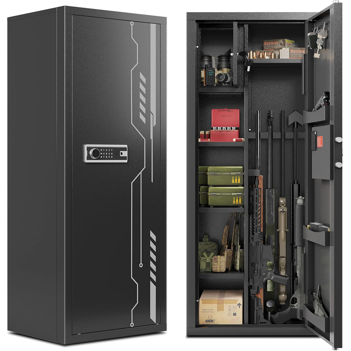 Kaer 8-12 Gun Safes,rifle Safe,gun Safes For Home Rifle And Pistols ...