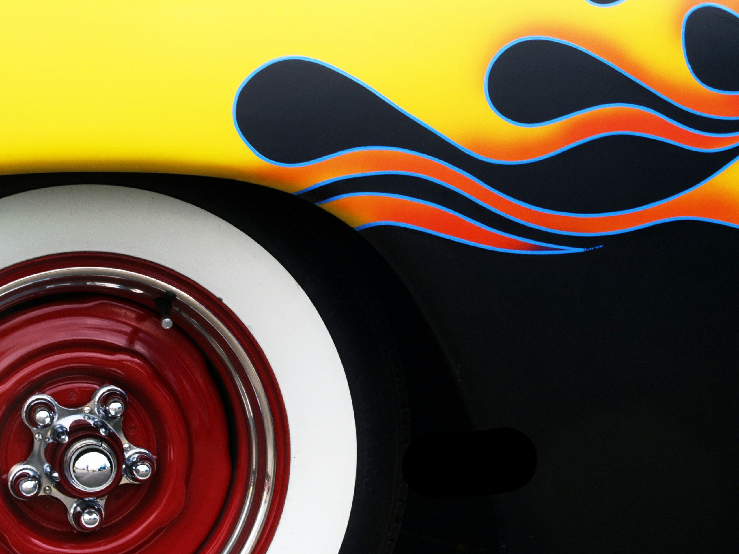 Ebern Designs Hot Rod Flames - Wrapped Canvas Print | Wayfair