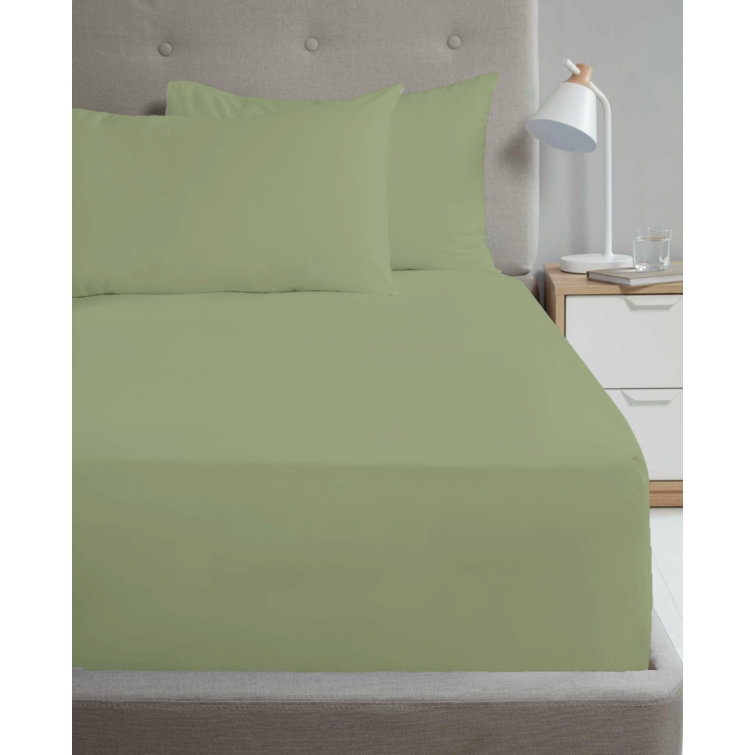 17 Stories Madan Cotton Blend/Polyester Percale Fitted Sheet | Wayfair ...