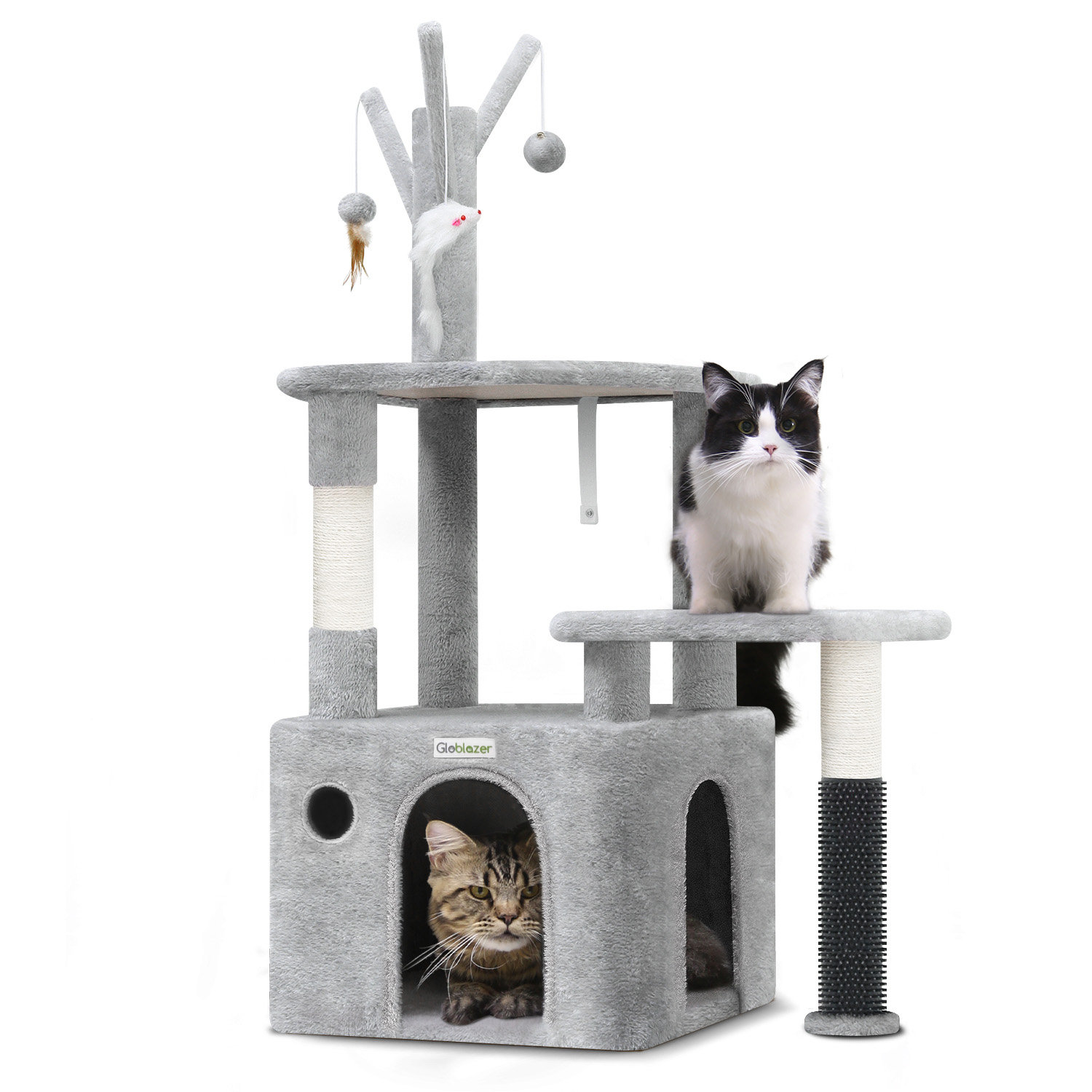 Ebern Designs Versatile Cat Tree With Scratching Posts, Cat Condo, Self ...
