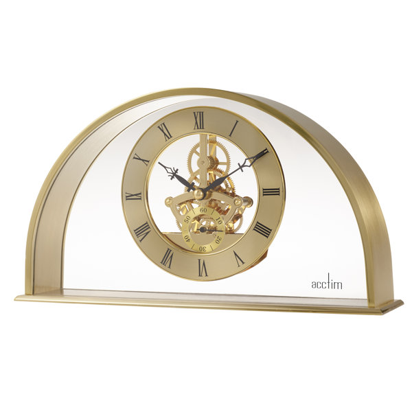 Acctim Roman Numeral Metal Quartz Movement / Crystal Tabletop Clock ...