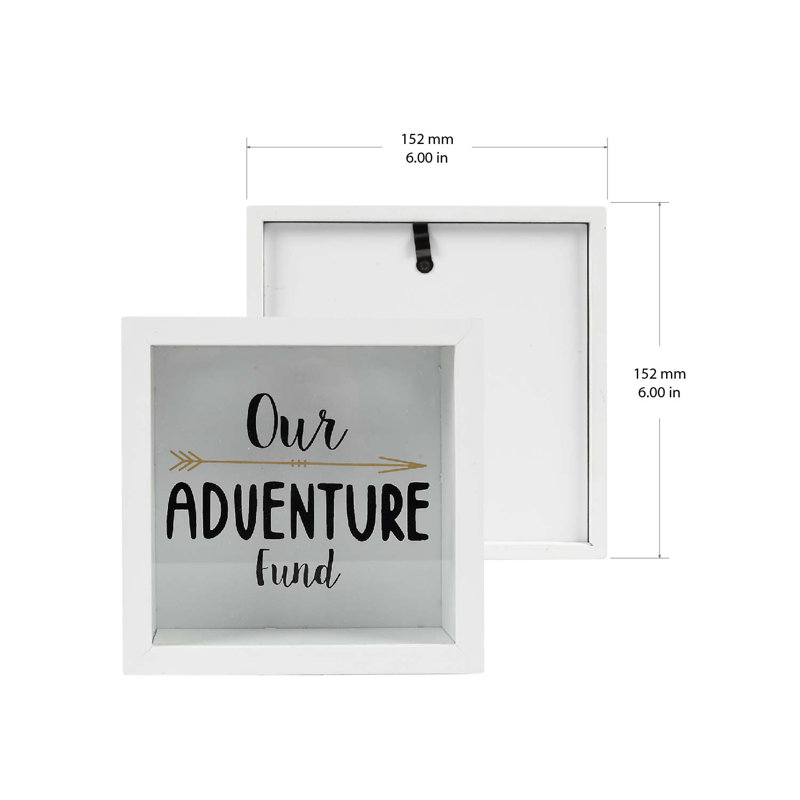 Trinx Toulouse Our Adventure Fund Shadow Box Piggy Bank | Wayfair