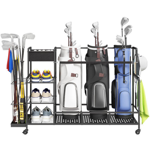 17 Stories Golf Bag Organizer, Golf Bag Stand, Golf Club Holder With ...