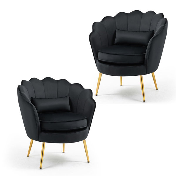 Mercer41 Fauteuil large en velours 29,5 po Rozann - Wayfair Canada