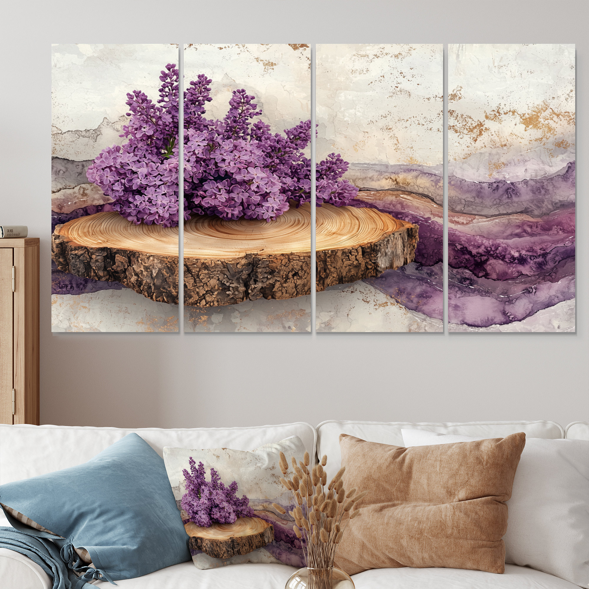 Winston Porter Lilacs Flowers Into A Woodn Slide Pattern I - Flowers ...