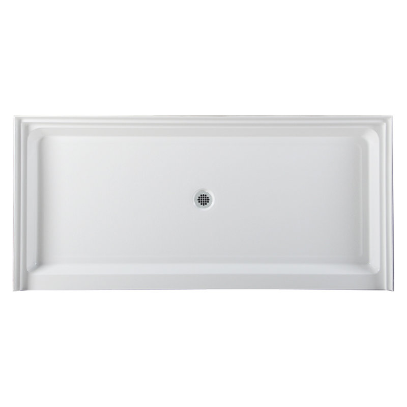 Westbrass 72" Plastic 72'' W 36'' D Rectangular Single Shower Base ...