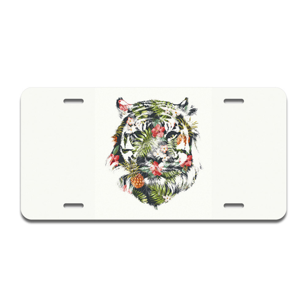 SignMission Jungle Tiger Aluminum Plate Frame | Wayfair