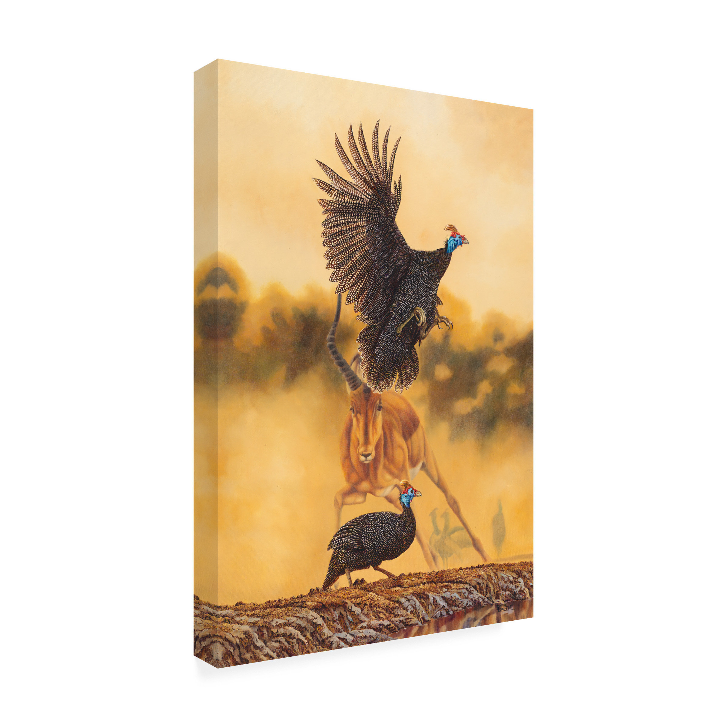 Winston Porter Kyjuan Fright Flight by Delene Lambert - Wrapped Canvas ...