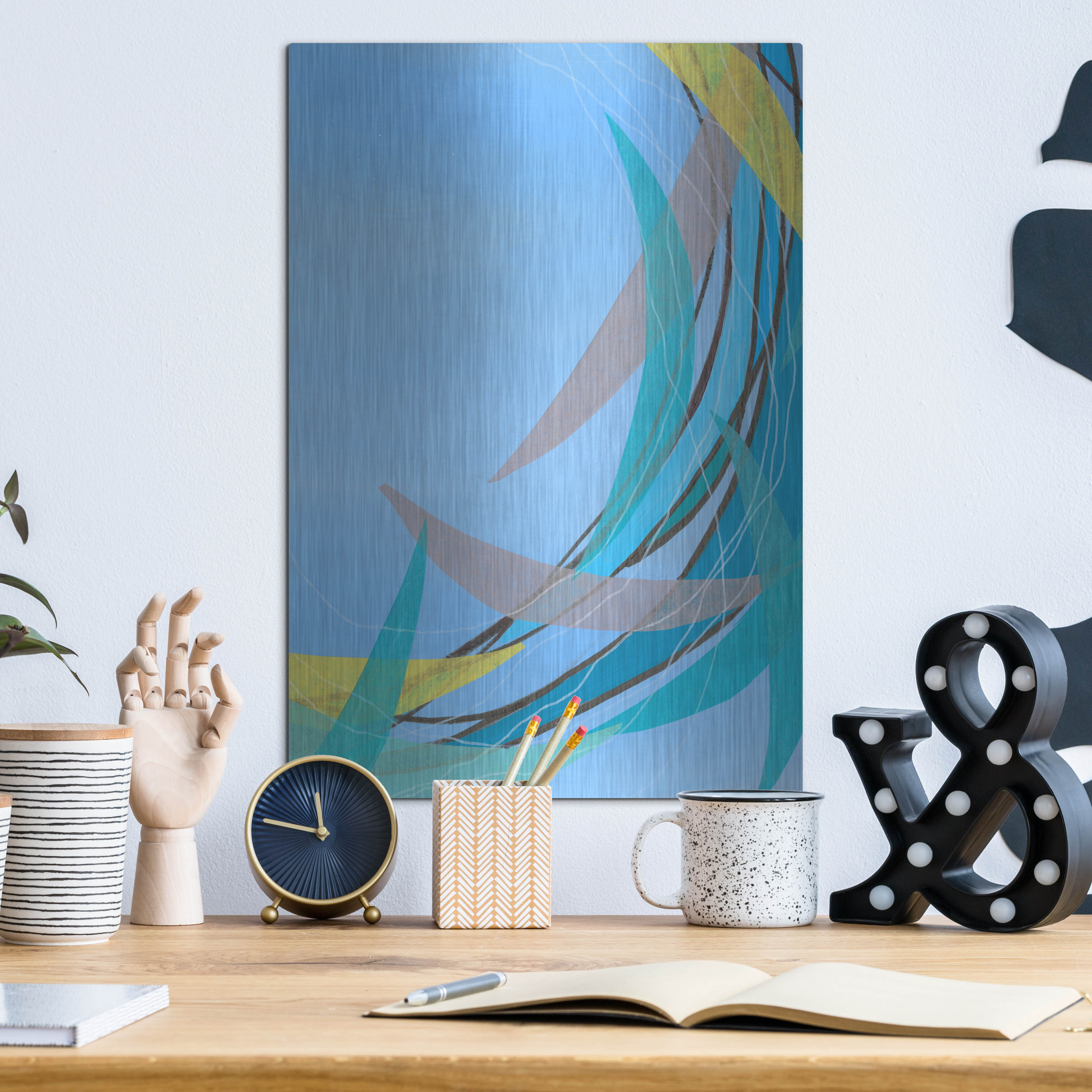Wrought Studio™ 'Circulating Flow II' by Regina Moore, Metal Wall Art ...
