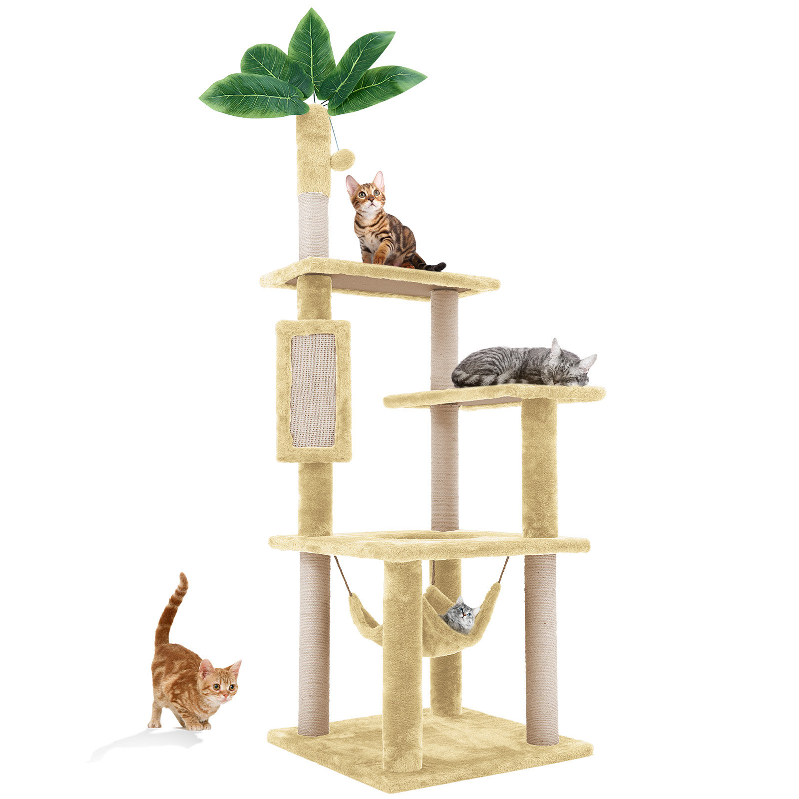 Tucker Murphy Pet™ 61" H Cheala Cat Tree Scratching with Hammock and ...