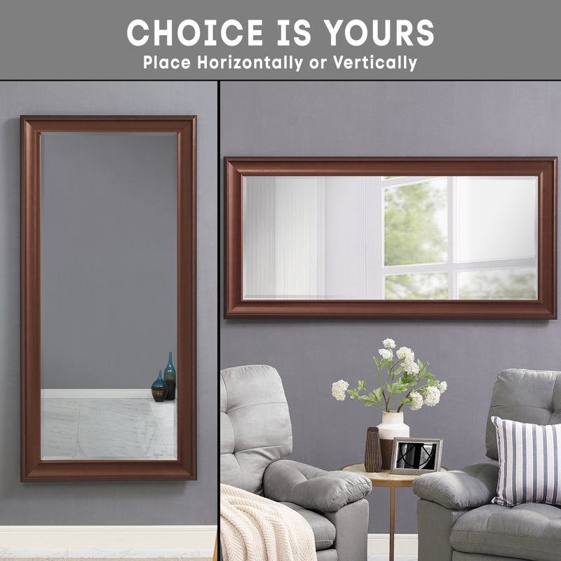 Red Barrel Studio® Duwaine Faux Wood Rectangle Mirror & Reviews | Wayfair