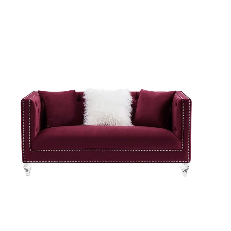 House of Hampton® Two-Seater Velvet Sofa | Wayfair