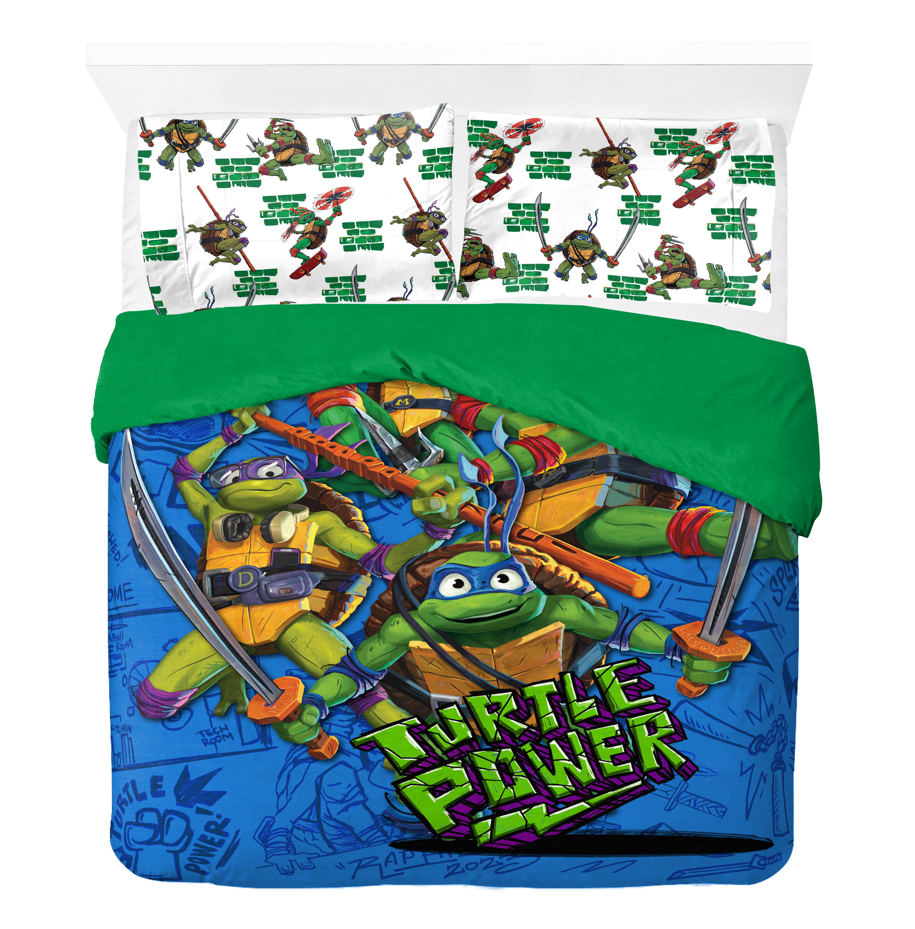 Nickelodeon TMNT Mutant Mayhem Full Bed Set | Wayfair