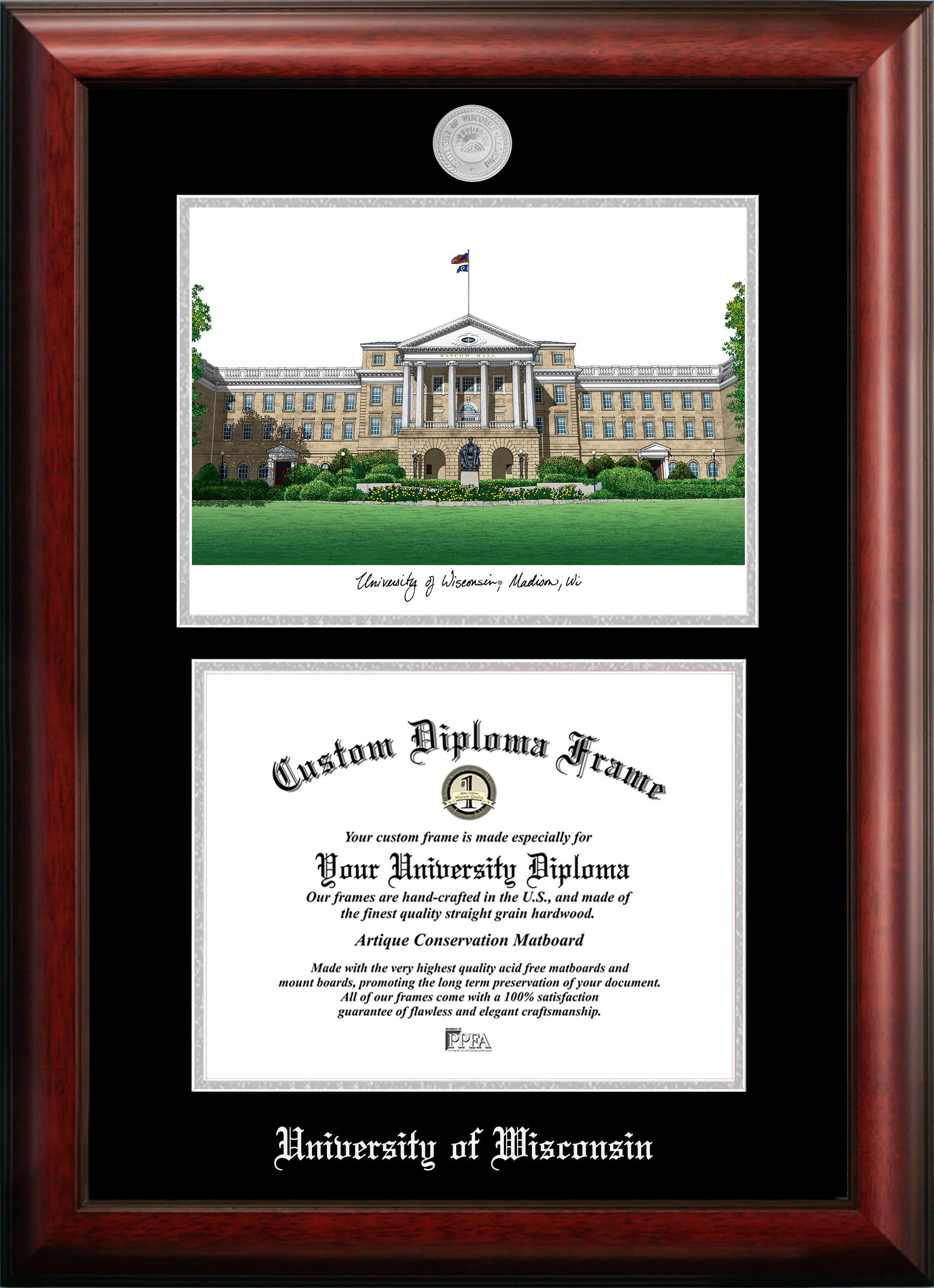 Campus Images University of Wisconsin Madison Picture Frame | Wayfair