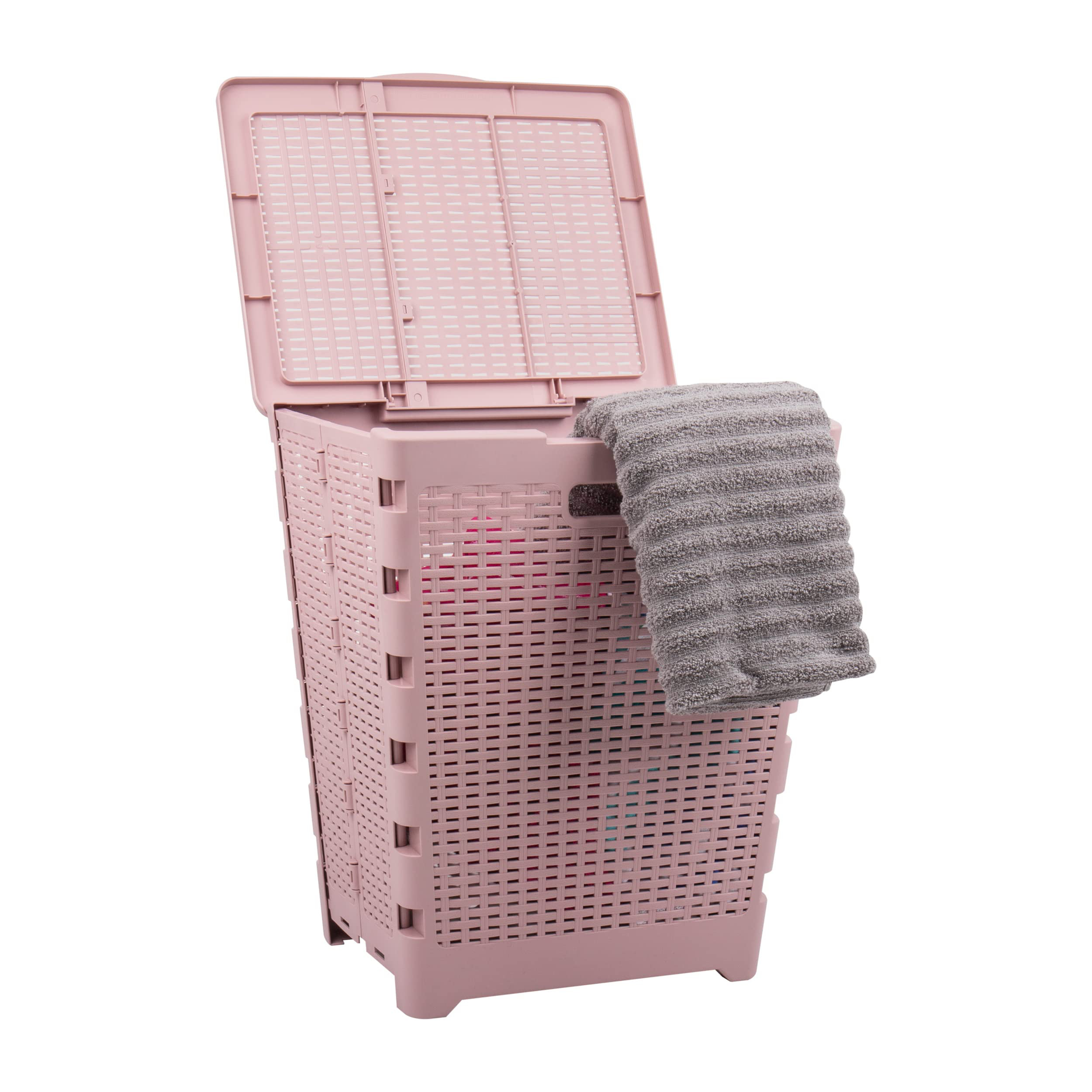 Rebrilliant Plastic Laundry Hamper with Handles | Wayfair