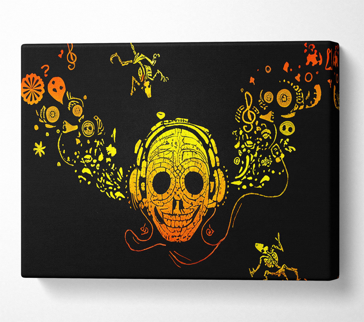 Happy Larry Skeleton Heads - Wrapped Canvas Art Prints | Wayfair.co.uk