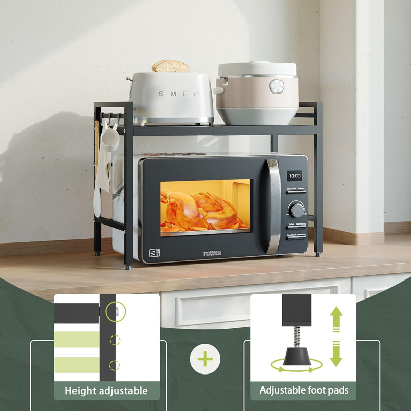 Prep & Savour 2 Tier Metal Kitchen Countertop Organizer Shelves | Wayfair