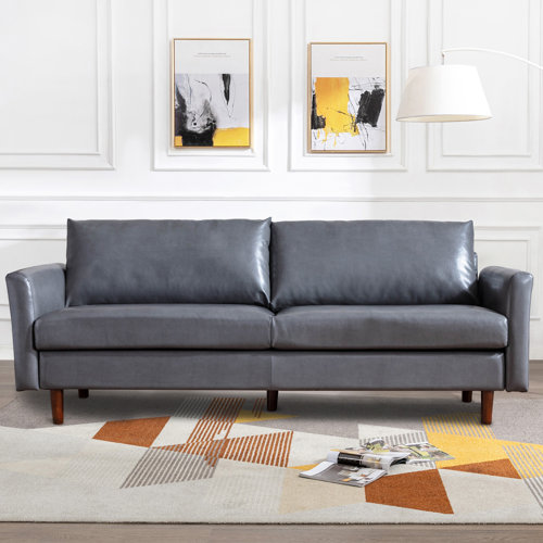 Faux Leather Sofas You'll Love | Wayfair