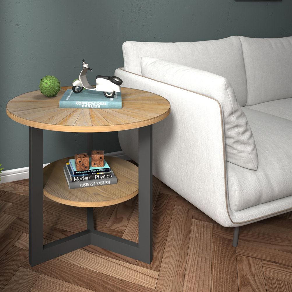 17 Stories Solid Wood Top End Table | Wayfair