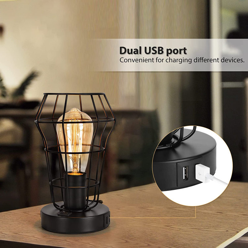 17 Stories Metal USB Desk Lamp | Wayfair